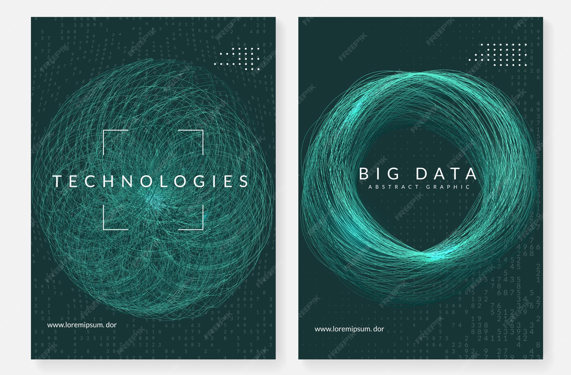 Premium Vector | Big data learning. digital technology abstract ...