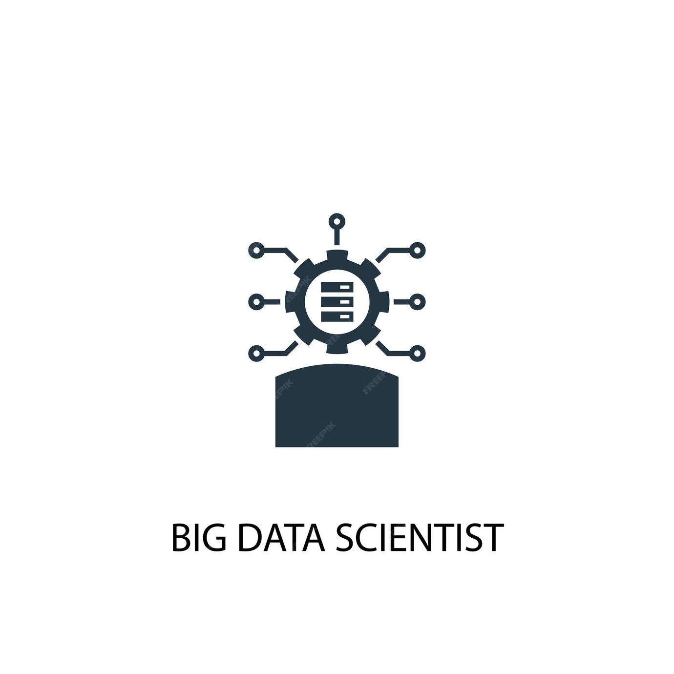 Premium Vector | Big data scientist icon. Simple element illustration ...
