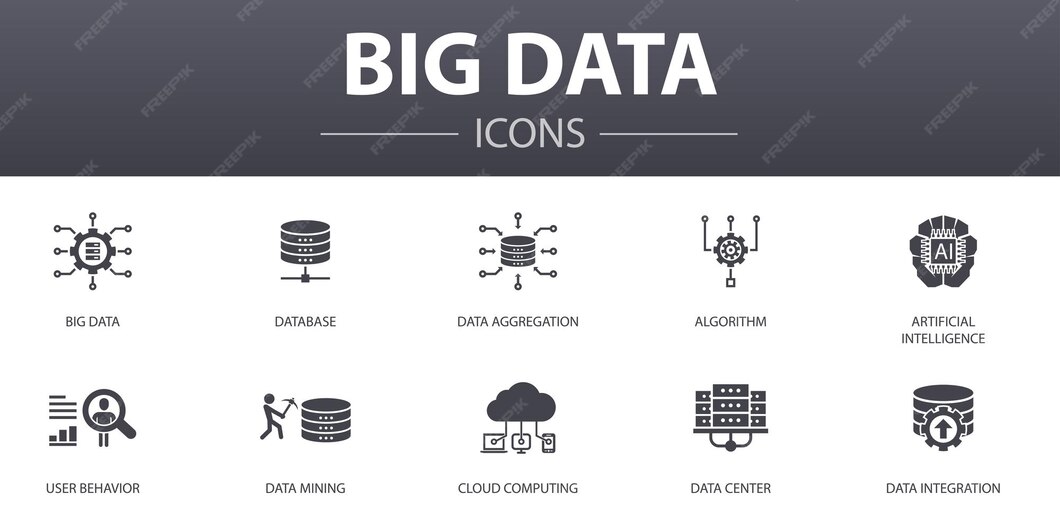 Premium Vector | Big data simple concept icons set. contains such icons ...