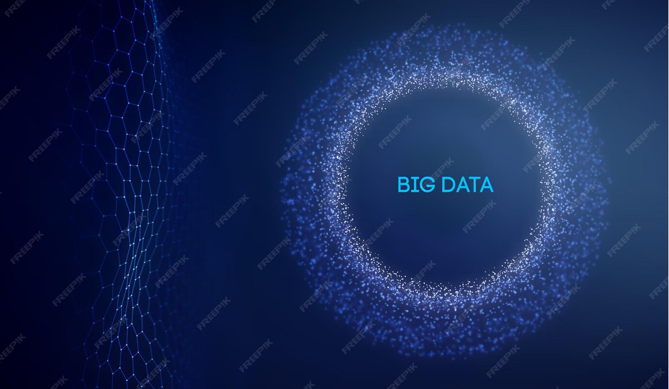 Premium Vector | Big data technology background. binary code algorithms ...