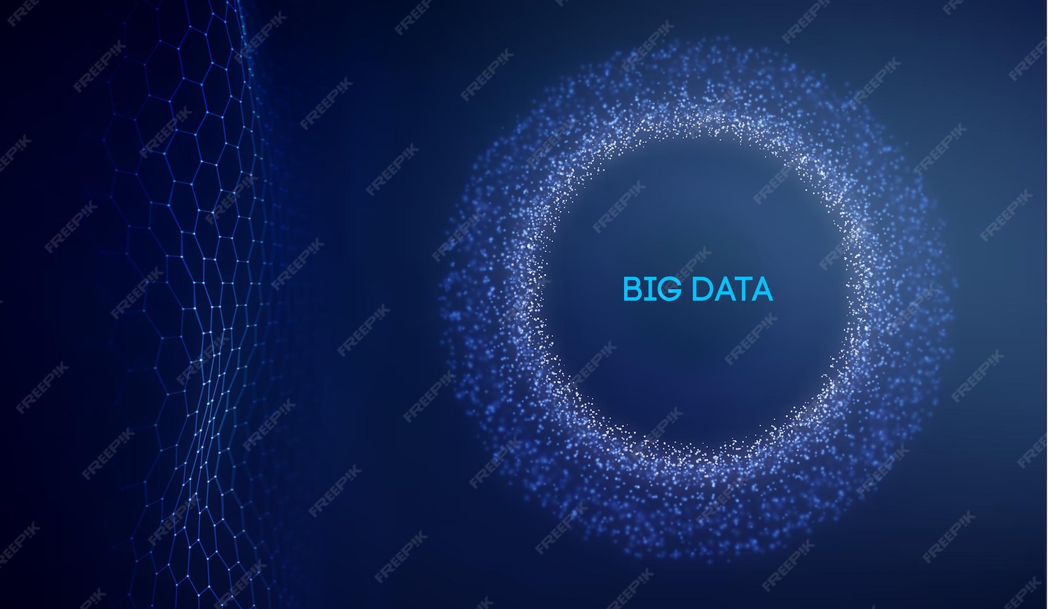 Premium Vector | Big data technology background. binary code algorithms deep learning. virtual ...