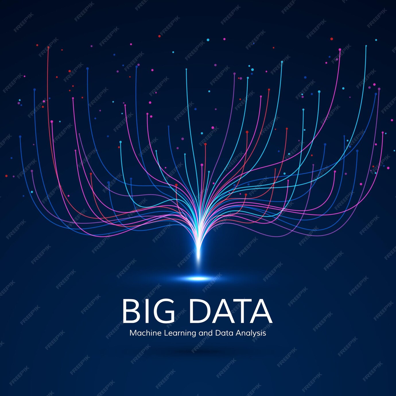 Premium Vector Big Data Visualisation Machine Learning And Algorithm