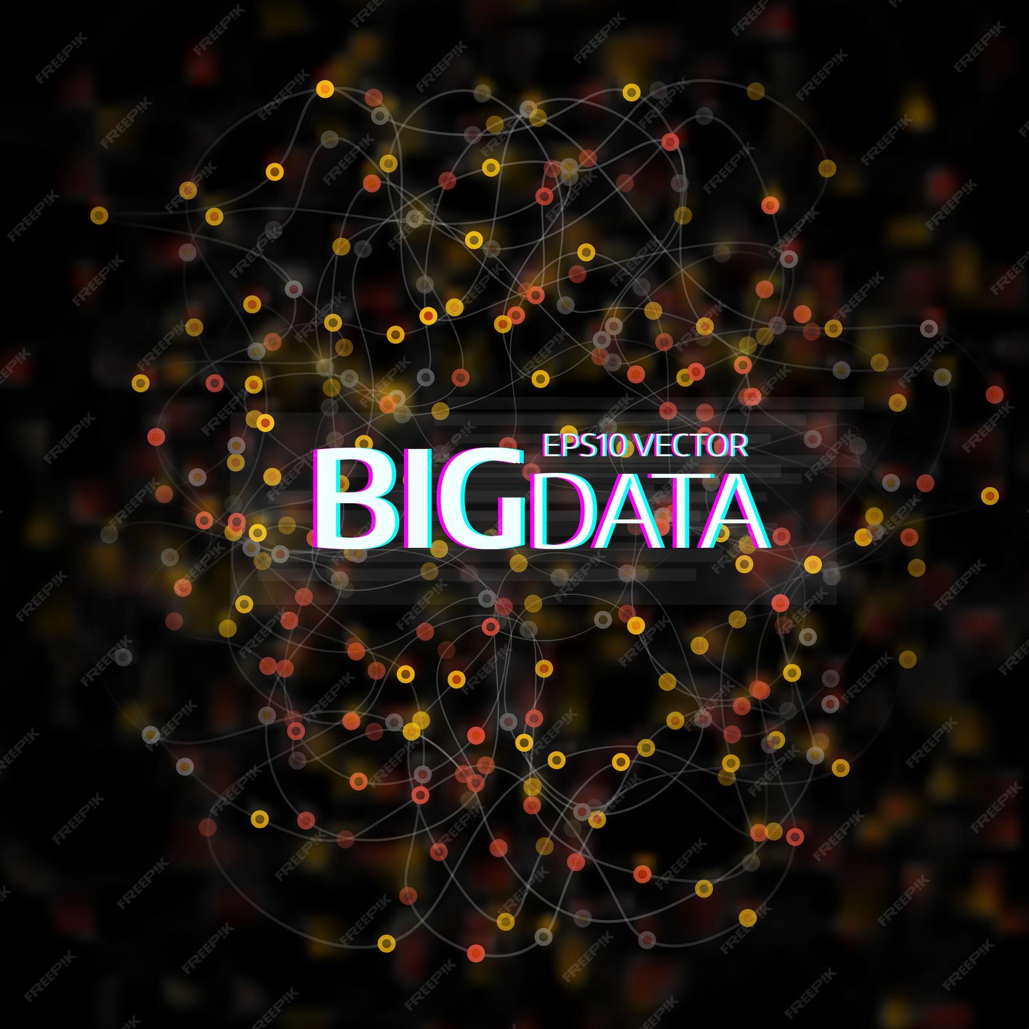 Premium Vector Big Data Visualization Abstract Background With Dots