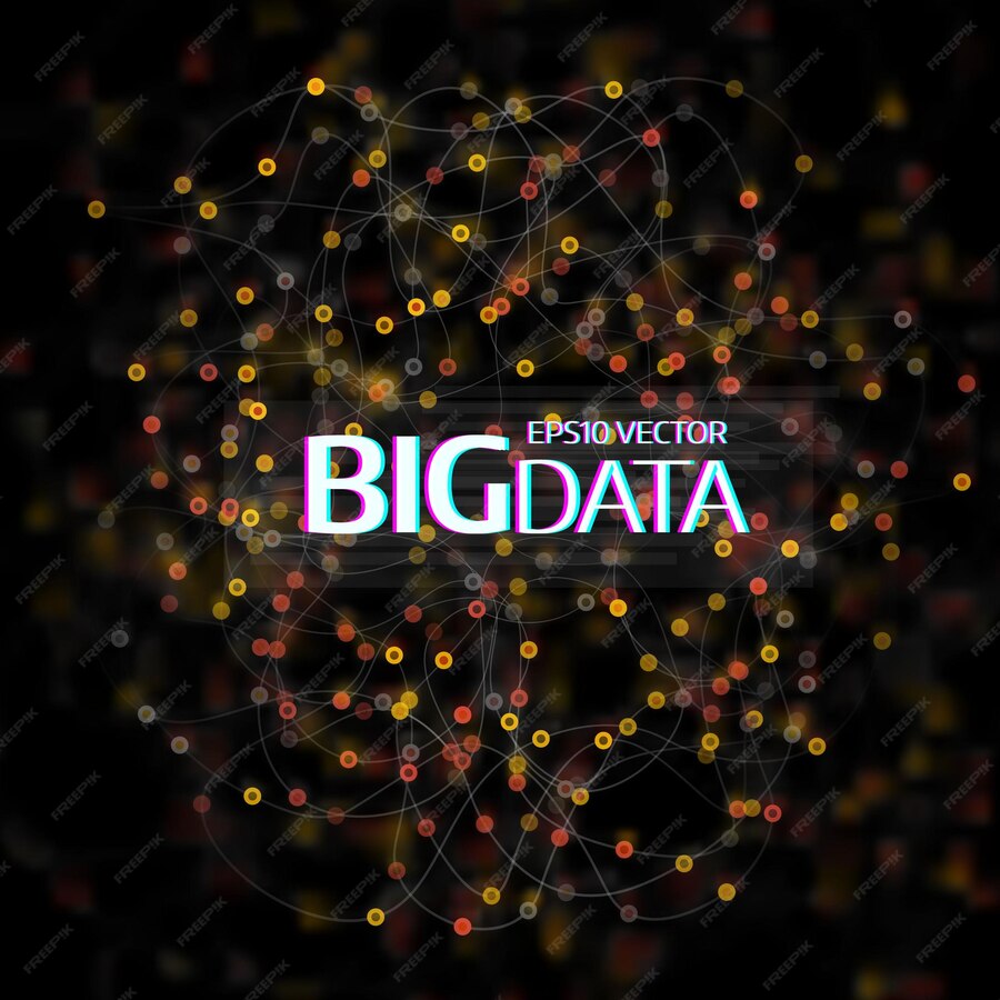Premium Vector | Big data visualization abstract background with dots ...