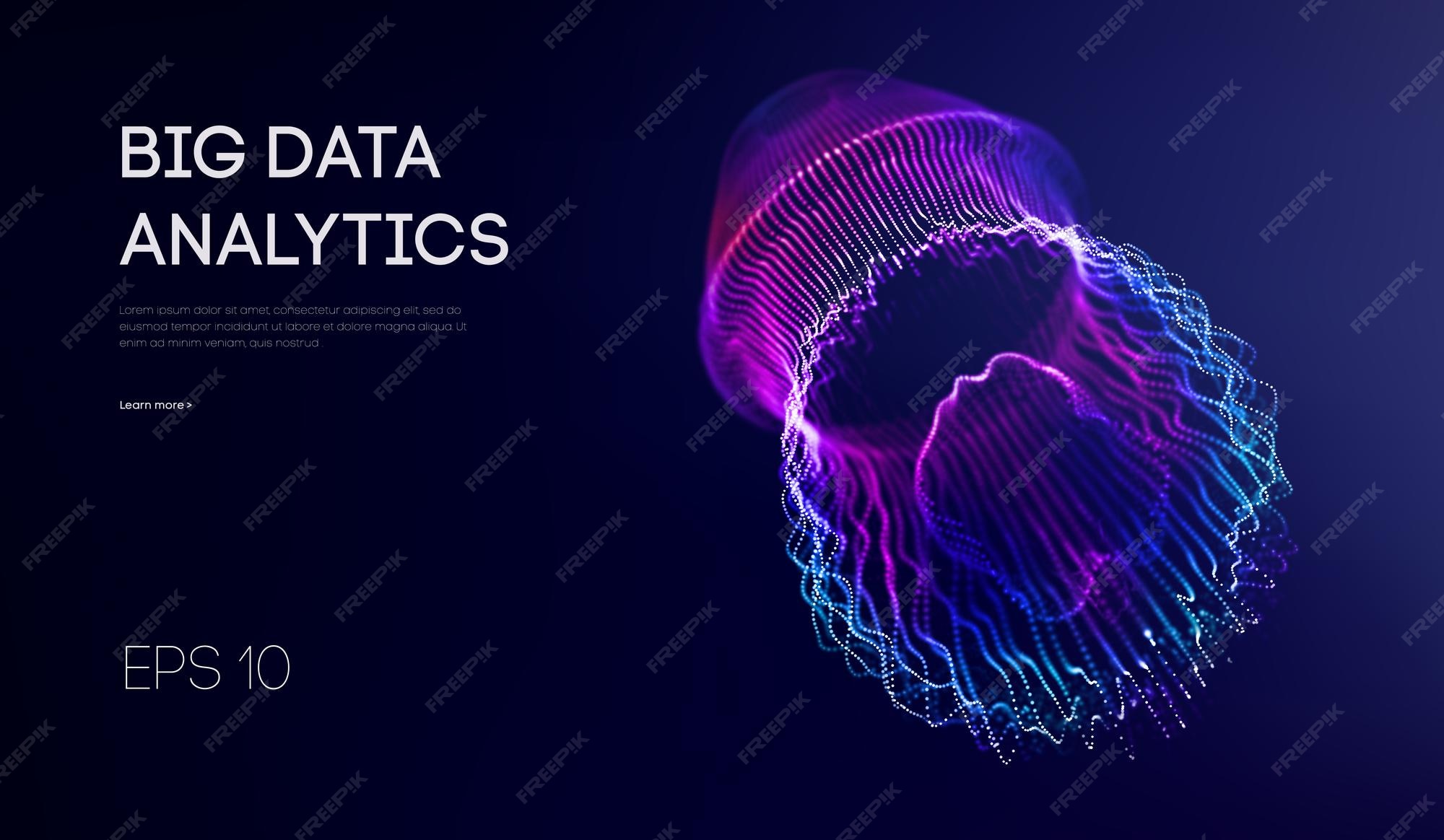 Premium Vector Big Data Visualization Background 3d Big Data