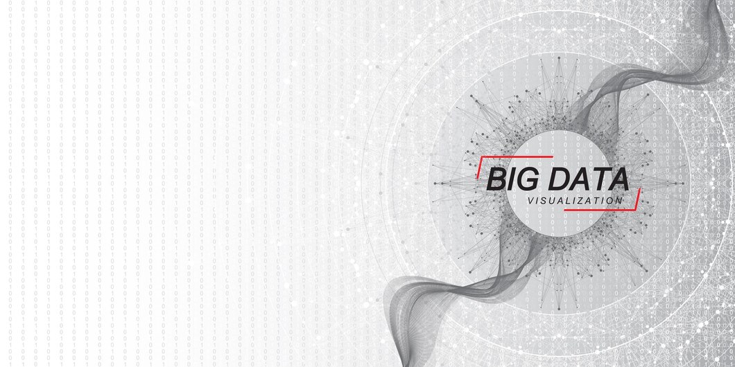Premium Vector | Big data visualization. Big data machine learning ...