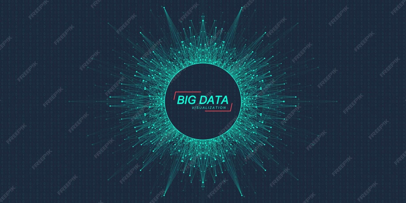 Premium Vector | Big data visualization big data machine learning ...
