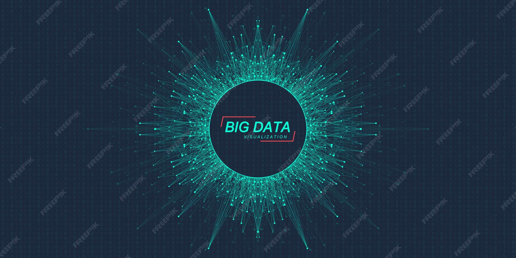 Premium Vector | Big data visualization big data machine learning algorithms data array ...