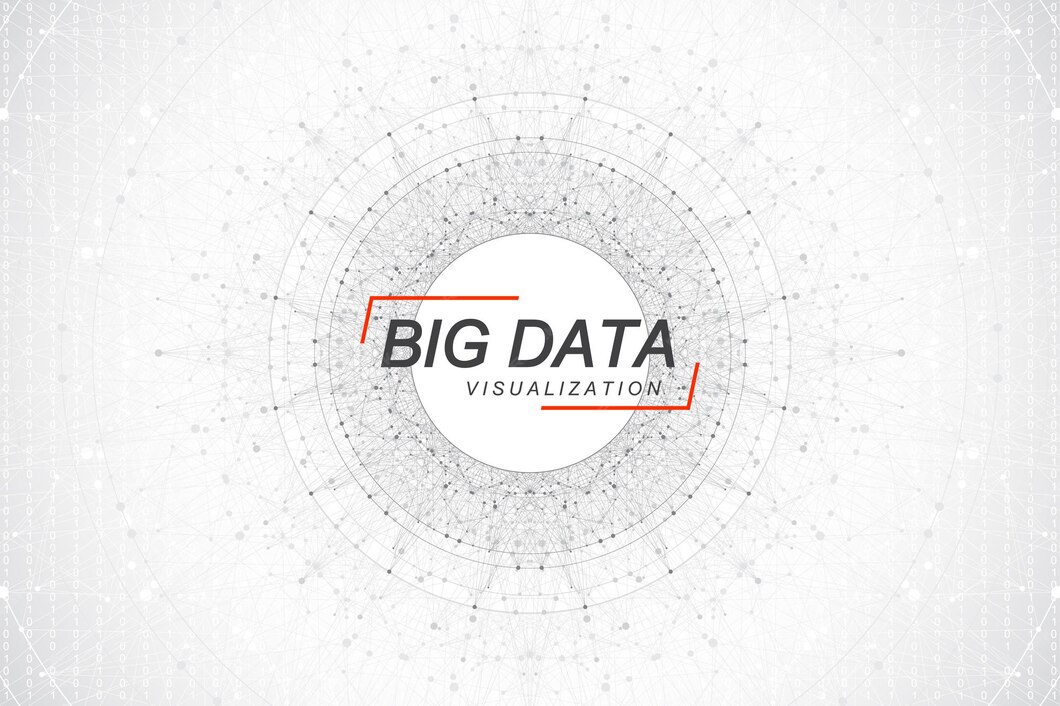 Premium Vector | Big data visualization. Big data machine learning ...