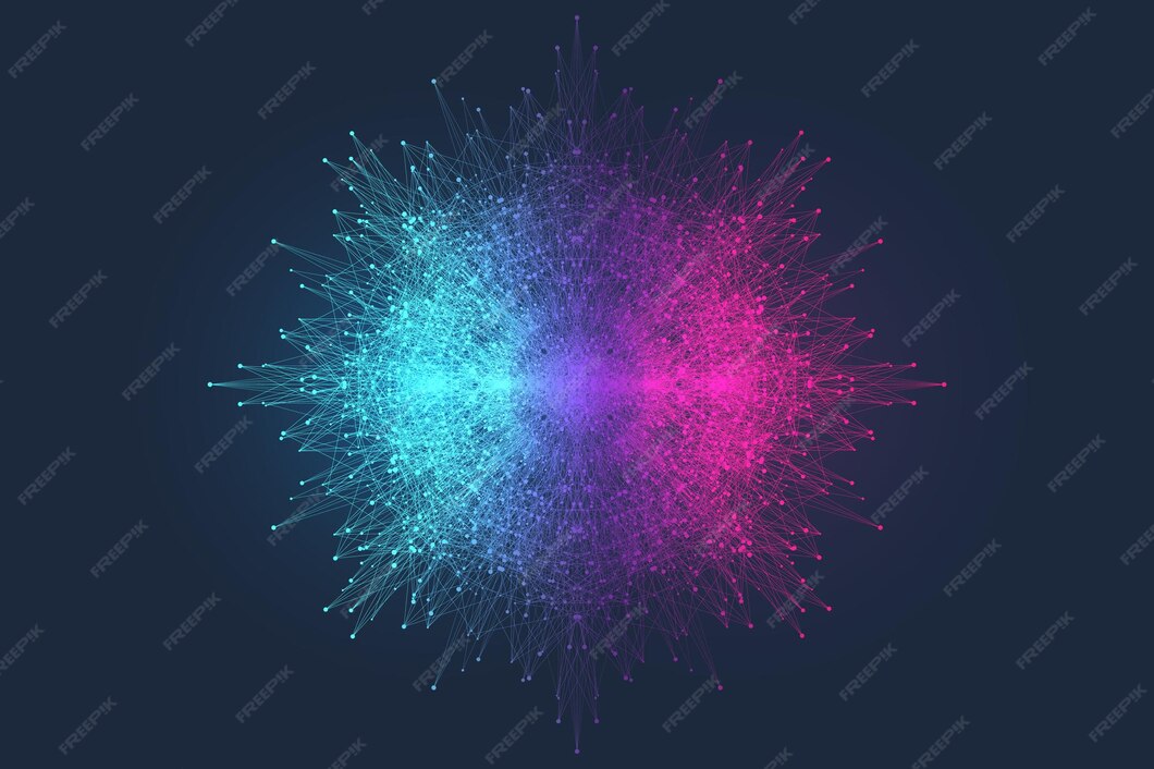 Premium Vector | Big data visualization big data machine learning algorithms data array ...