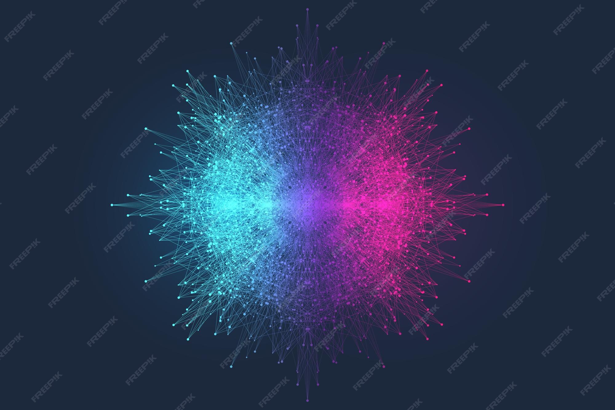 Premium Vector | Big data visualization big data machine learning algorithms data array ...