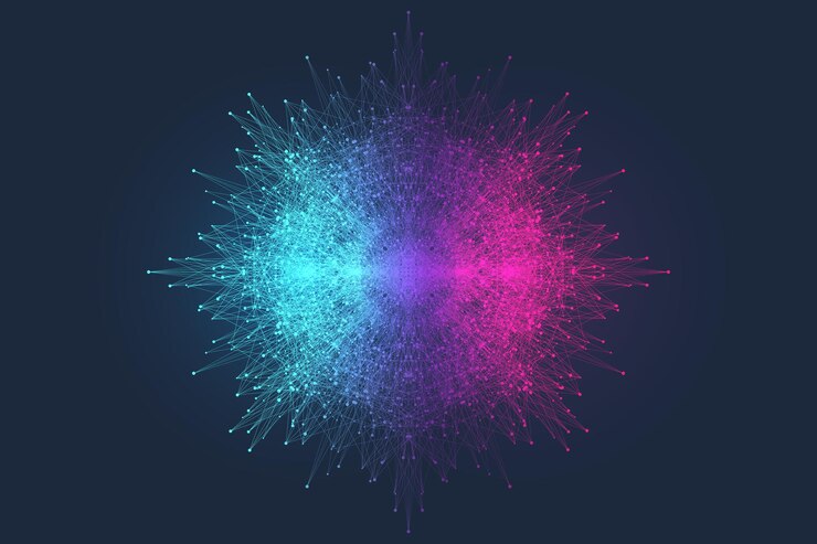 Premium Vector | Big data visualization big data machine learning ...