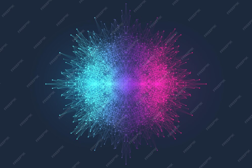 Premium Vector | Big data visualization big data machine learning algorithms data array ...