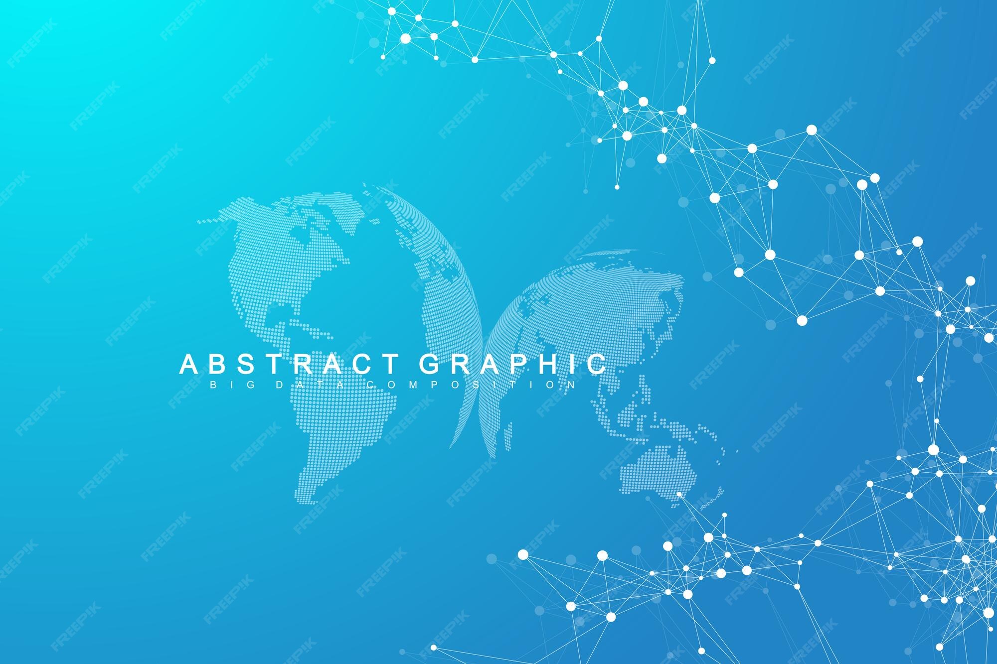 Premium Vector | Big data visualization geometric abstract background ...
