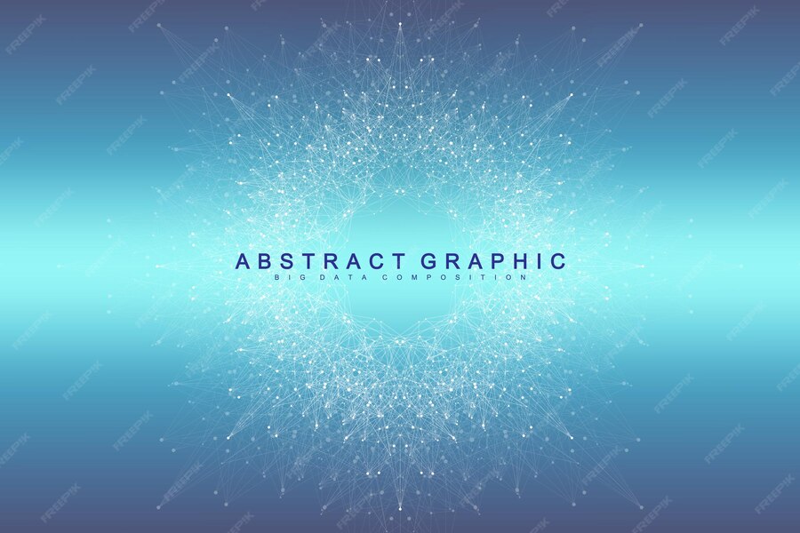 Premium Vector Big Data Visualization Graphic Abstract Background