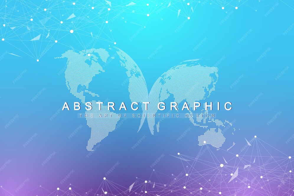 Premium Vector Big Data Visualization Graphic Abstract Background