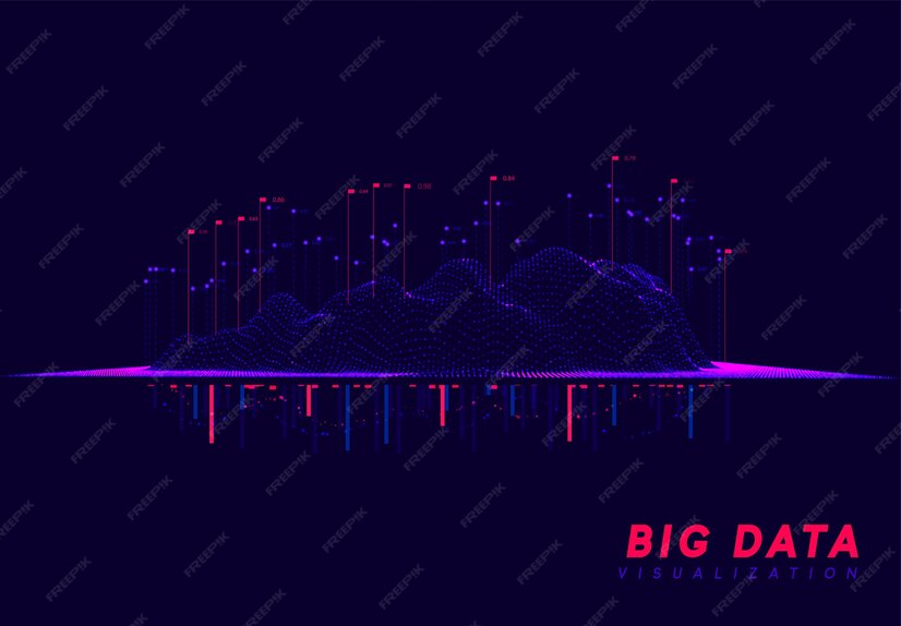 Premium Vector | Big data visualization. information wave technology. futuristic abstract ...