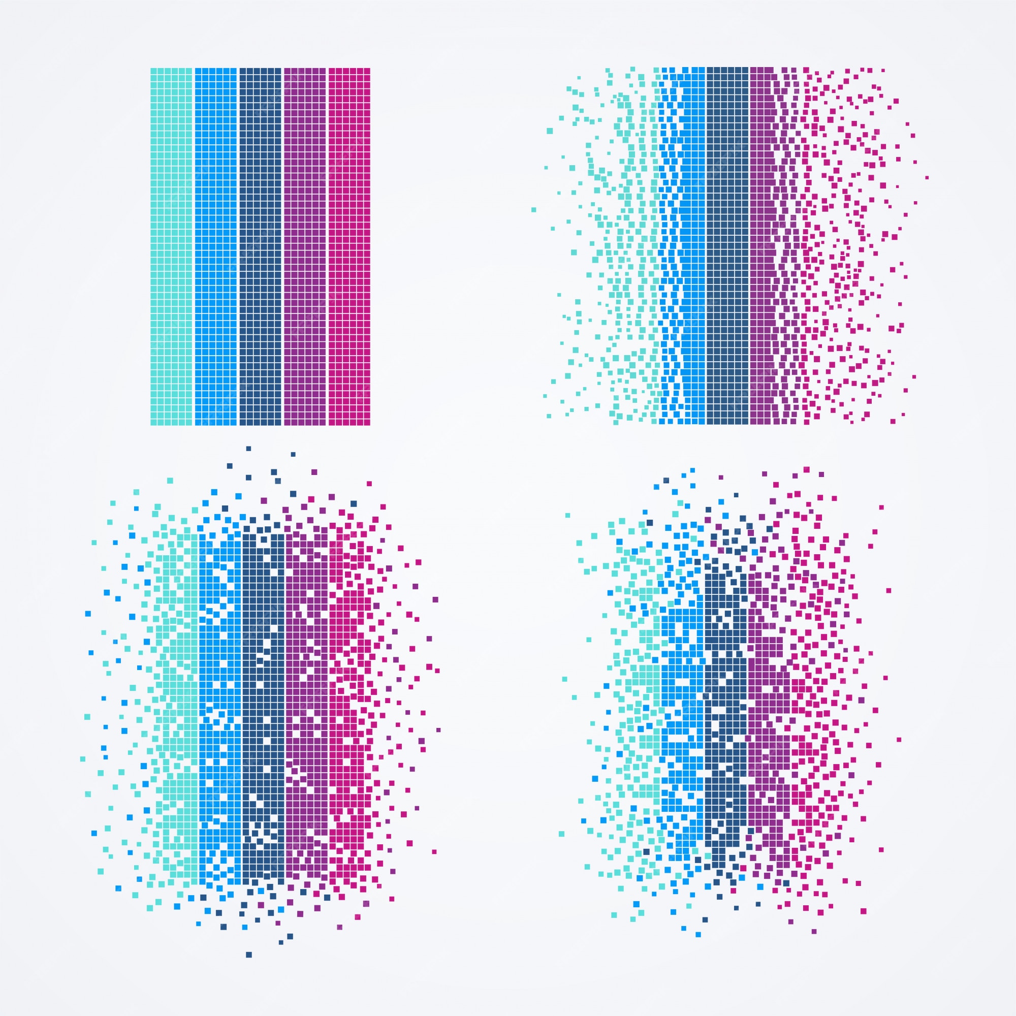Premium Vector | Big data visualization. technology computer algorithm