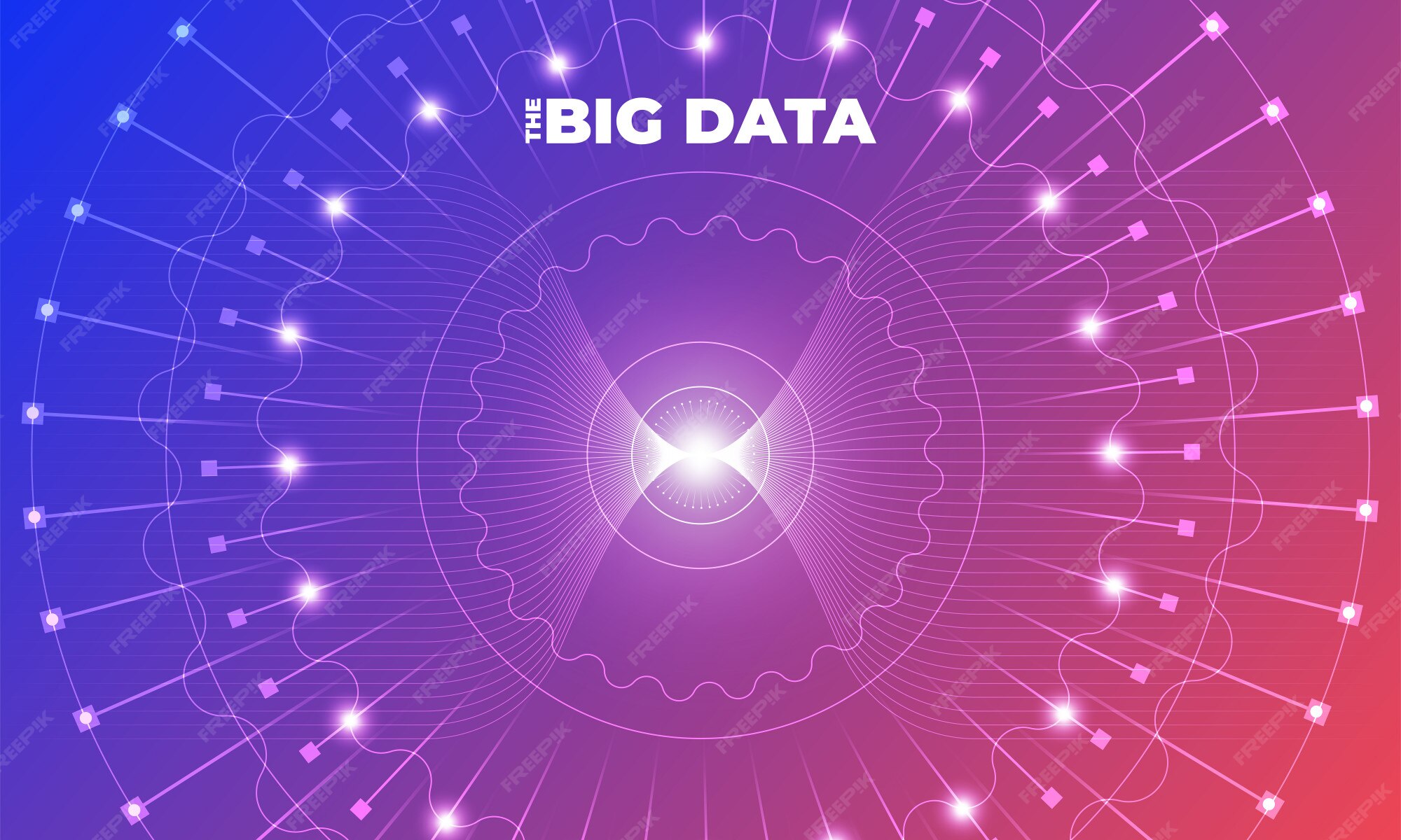 Premium Vector | Big data visualization. visual data complexity ...