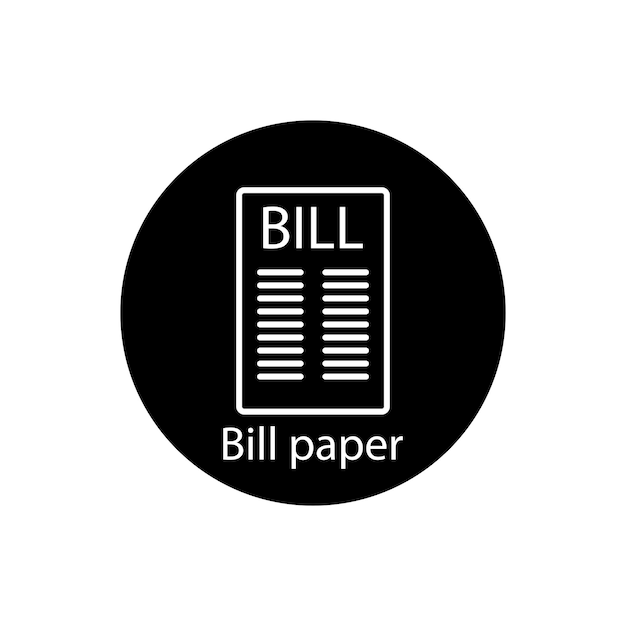 Premium Vector | Bill paper icon vector template illustration logo design Premium Vector | Bill paper icon vector template illustration logo design
