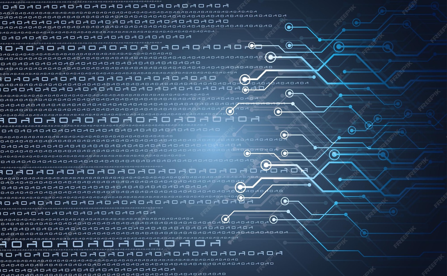 Premium Vector | Binary code background digital binary data with streaming digital code ...