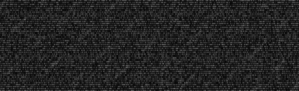 Premium Vector | Binary code black and white background with two binary ...