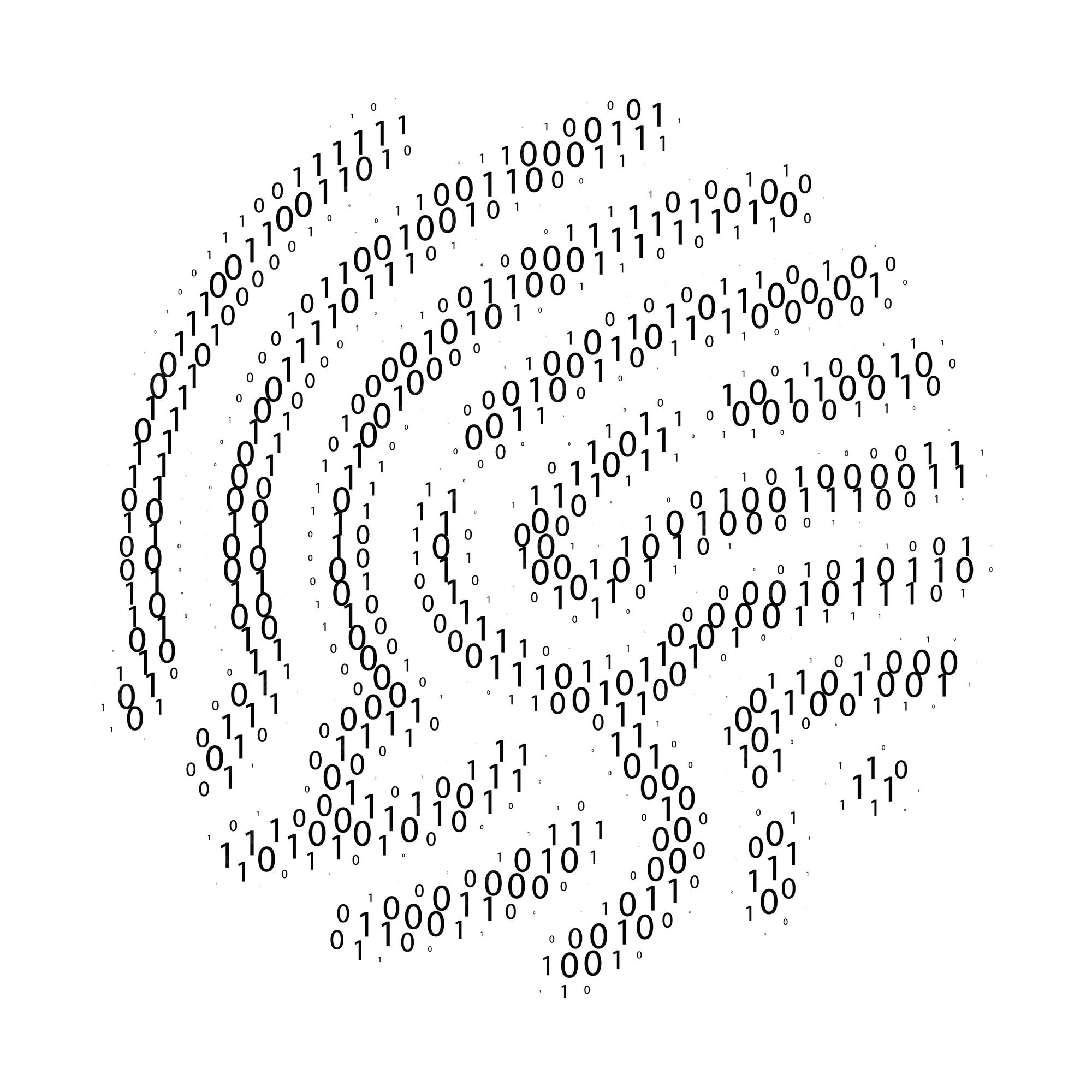 Premium Vector Binary Code By Fingerprint Shape Set Of Zero And One