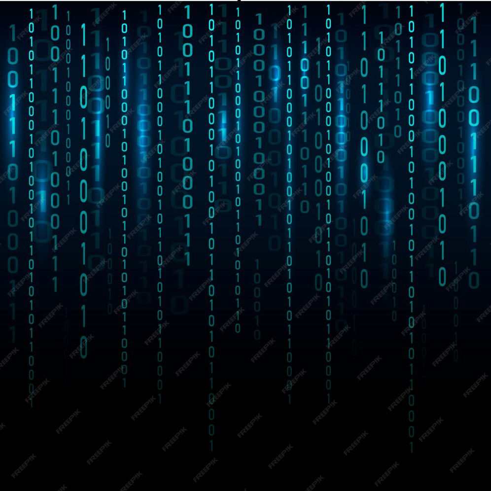 Premium Vector Binary Code Bytes Fall From The Top Vector Pattern Of