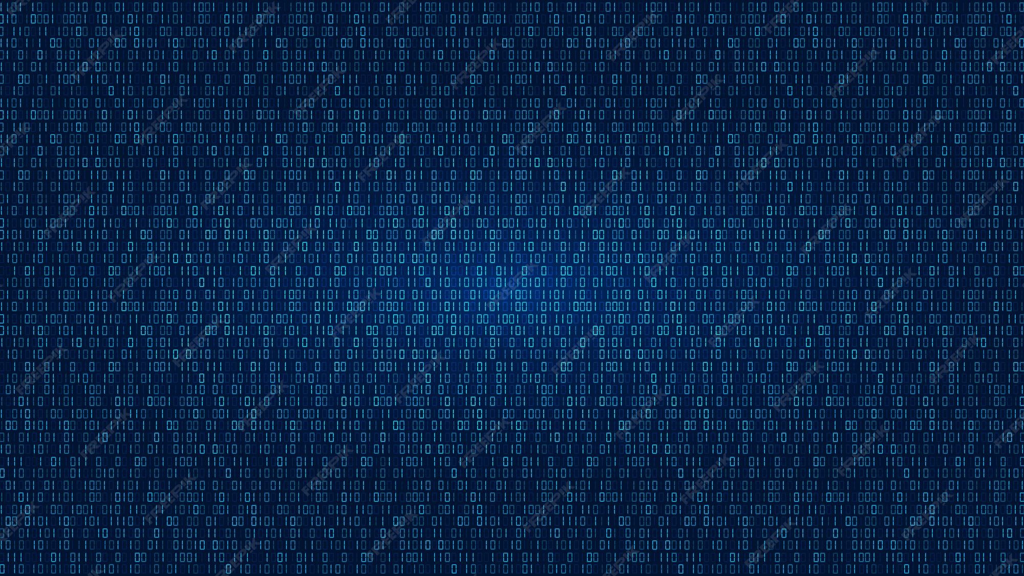 Premium Vector Binary Code Computer Data Background Number Matrix