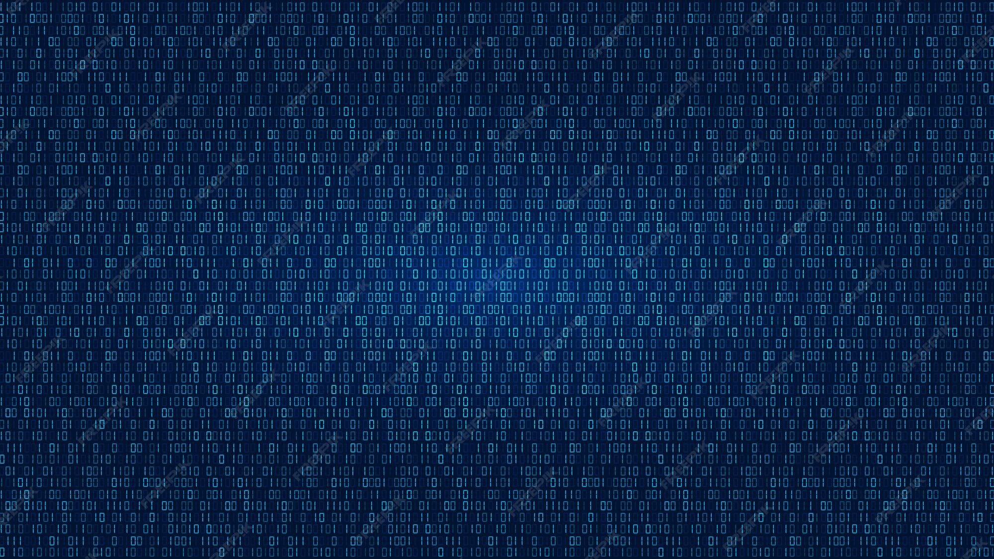 Premium Vector Binary Code Computer Data Background Number Matrix