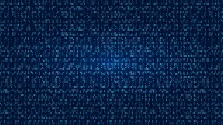 Premium Vector Binary Code Computer Data Background Number Matrix 0354