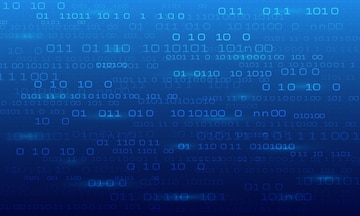 Premium Vector | Binary code software programming digital technology blue background hacker code ...