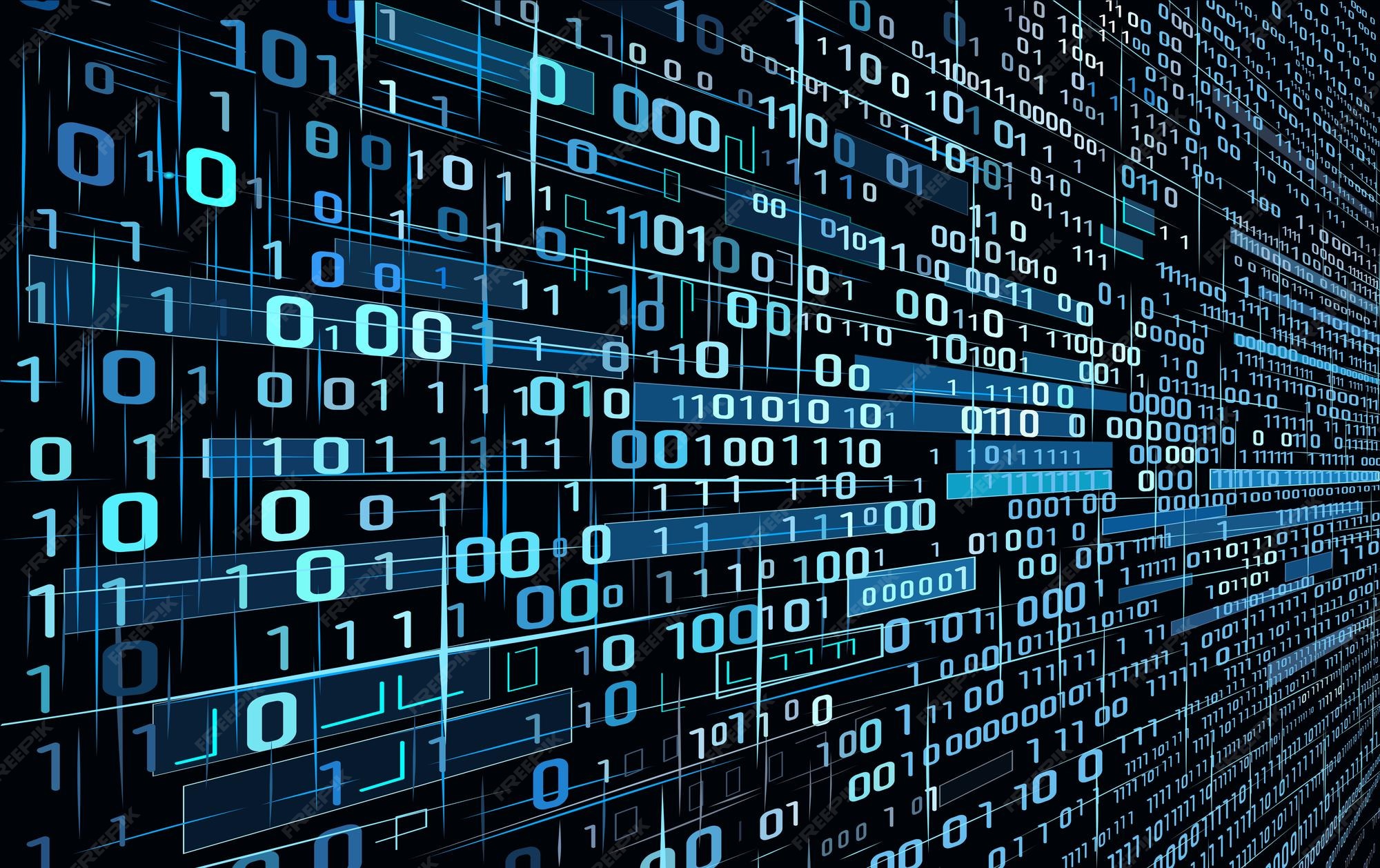 Premium Vector Binary Code Vector Background Binary Zero And One