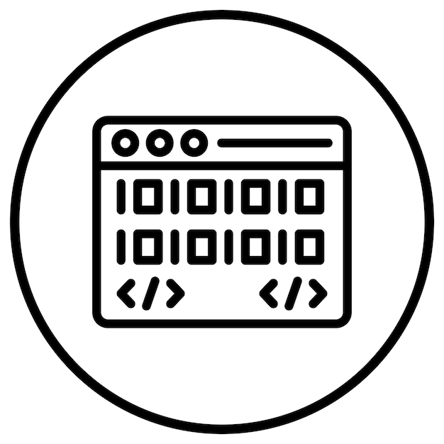 Premium Vector | Binary code Vector Icon Design Illustration Premium Vector | Binary code Vector Icon Design Illustration