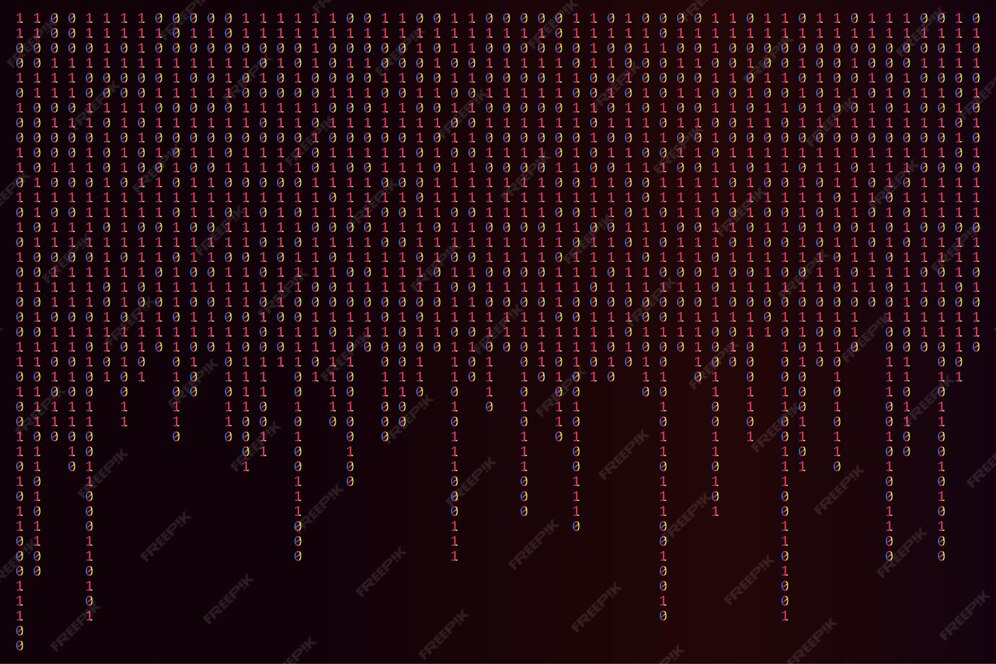 Premium Vector Binary Code Zero One Abstract Matrix White Background With Binary Computer Code