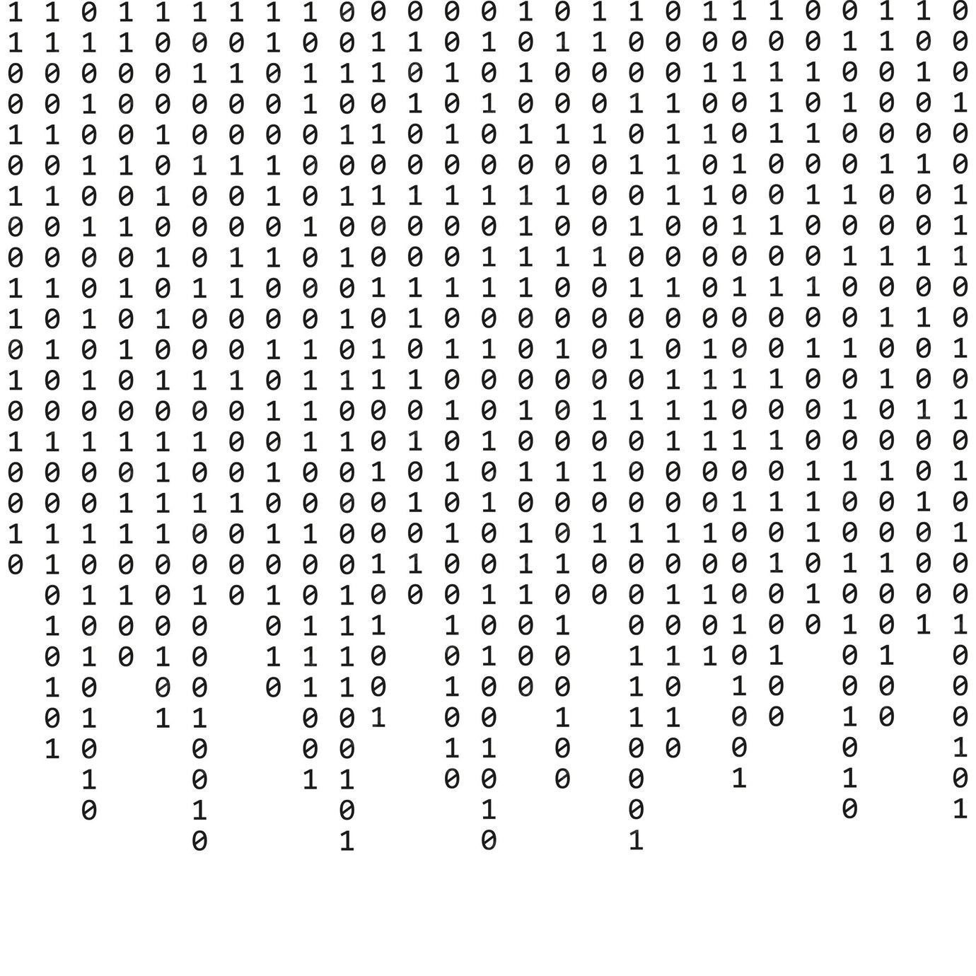Premium Vector Binary Code Zero One Matrix White Background Abstract Matrix Background Binary