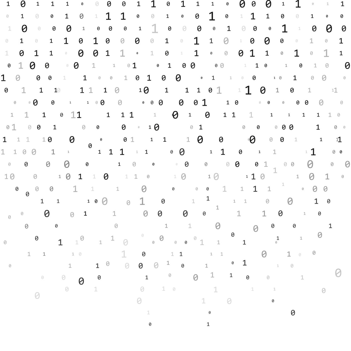 Premium Vector | Binary code zero one matrix white background abstract matrix background binary ...