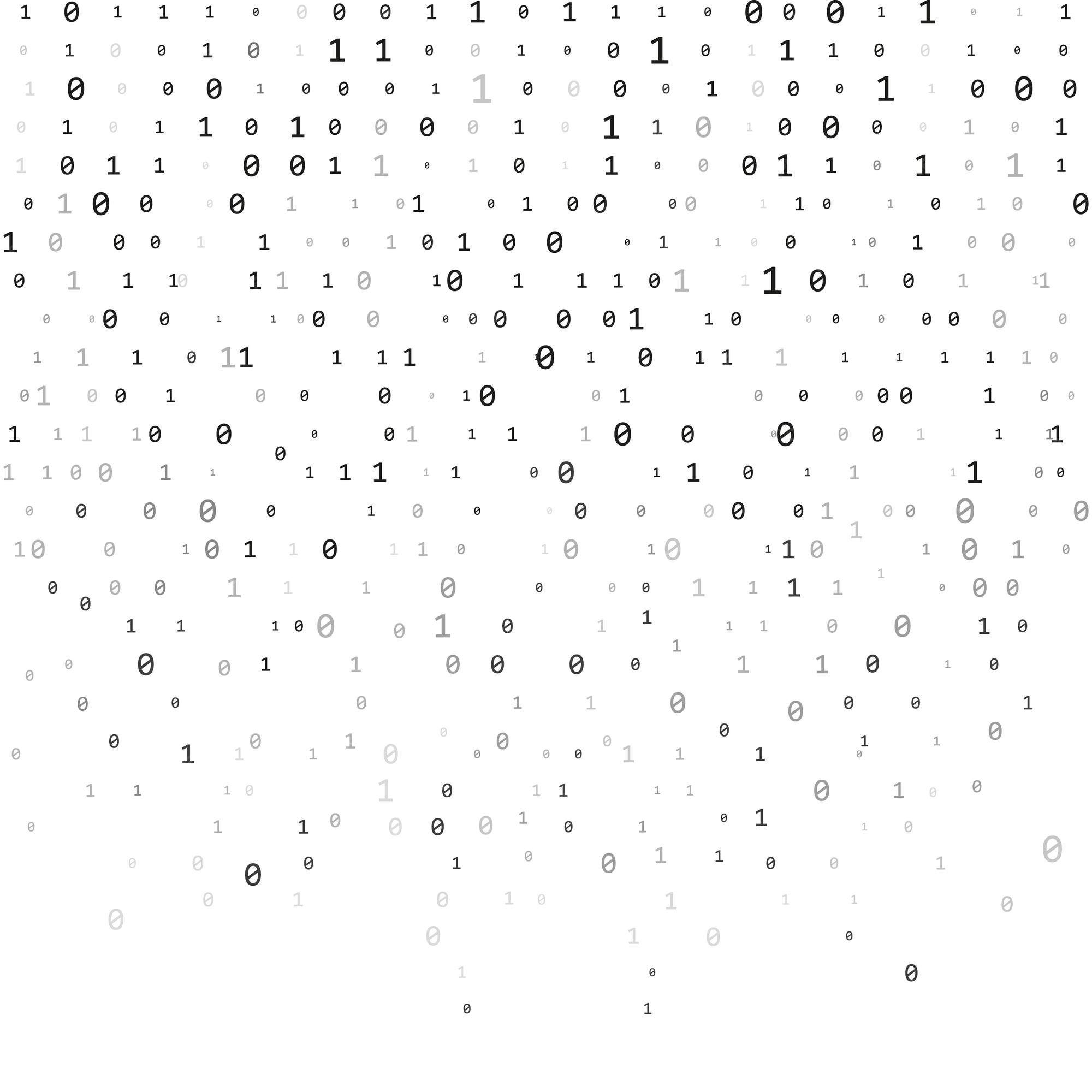 Premium Vector | Binary code zero one matrix white background abstract matrix background binary ...