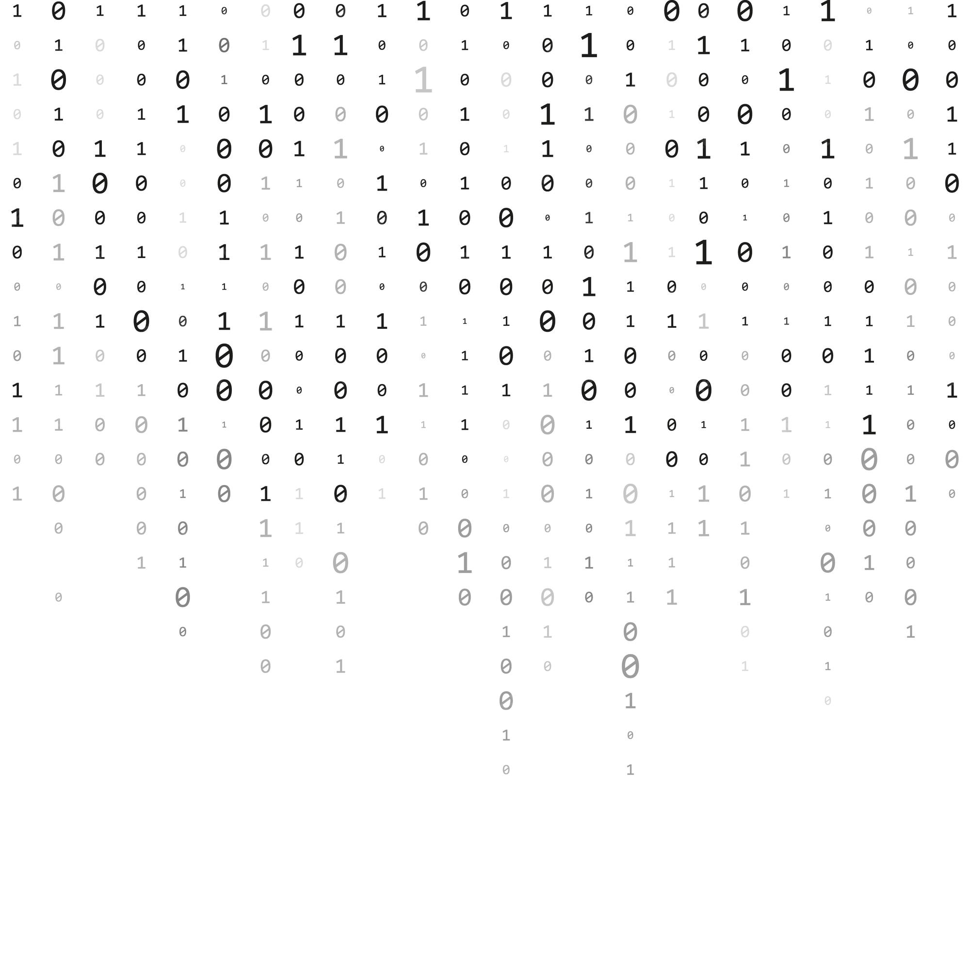 Premium Vector | Binary code zero one matrix white background abstract matrix background binary ...