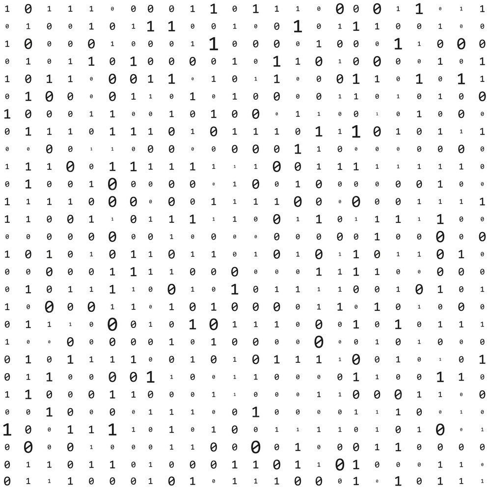 Premium Vector | Binary code zero one matrix white background abstract matrix background binary ...