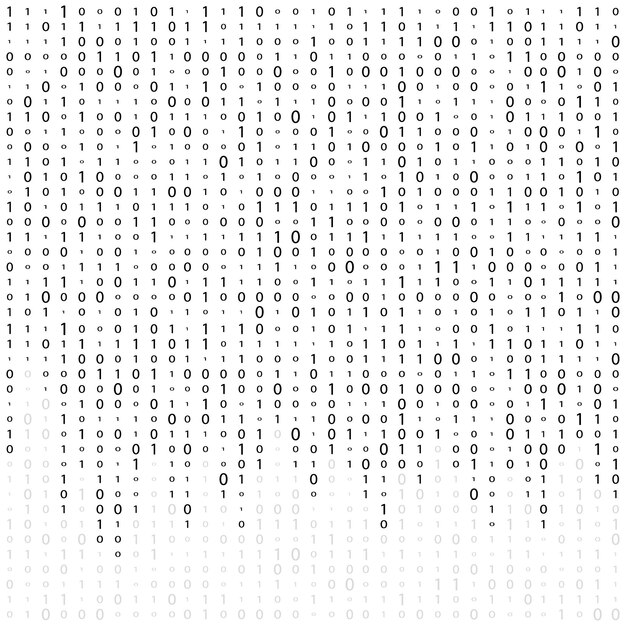 Premium Vector | Digital binary code. computer matrix data falling numbers, coding typography ...