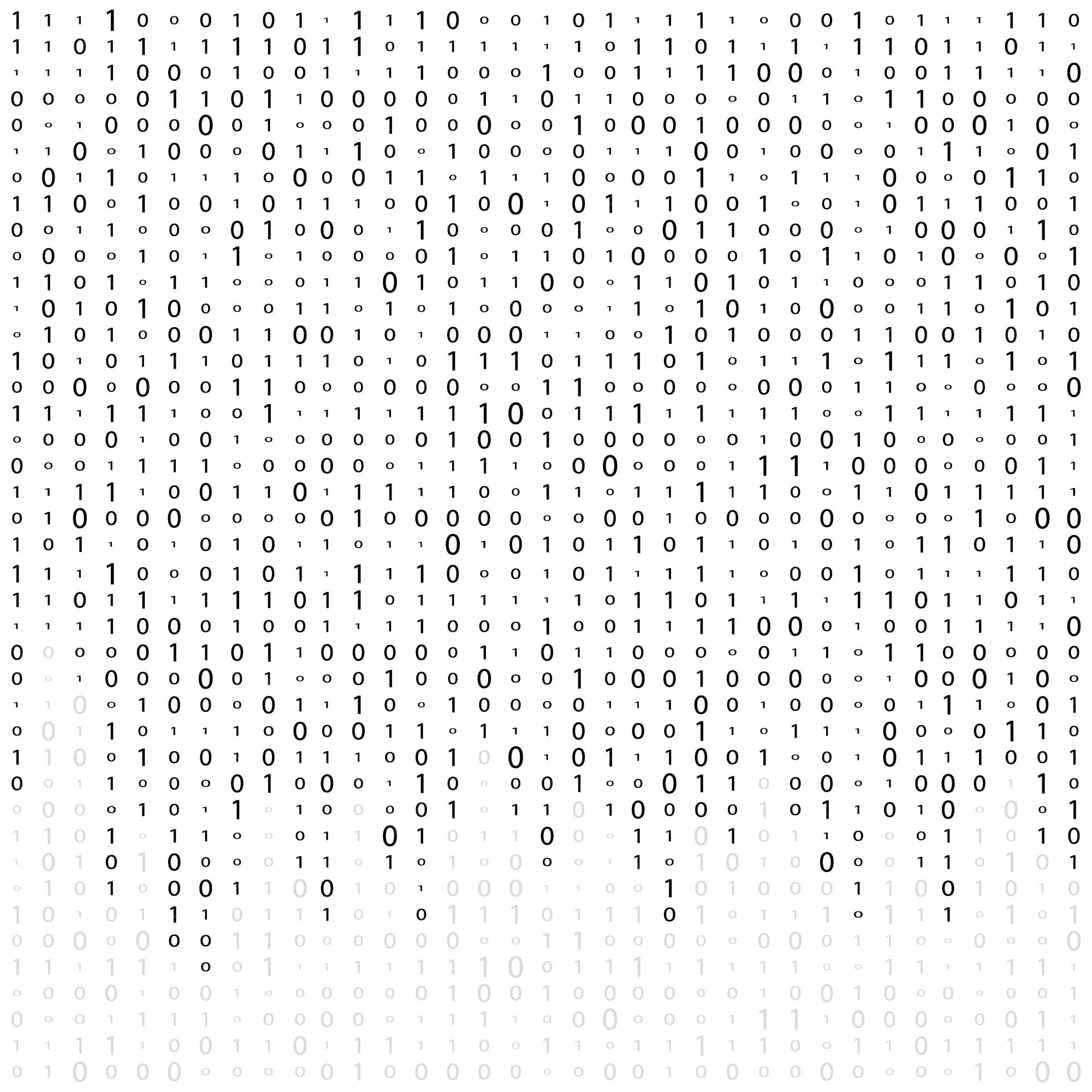 Premium Vector | Binary code zero one matrix white background abstract matrix background binary ...