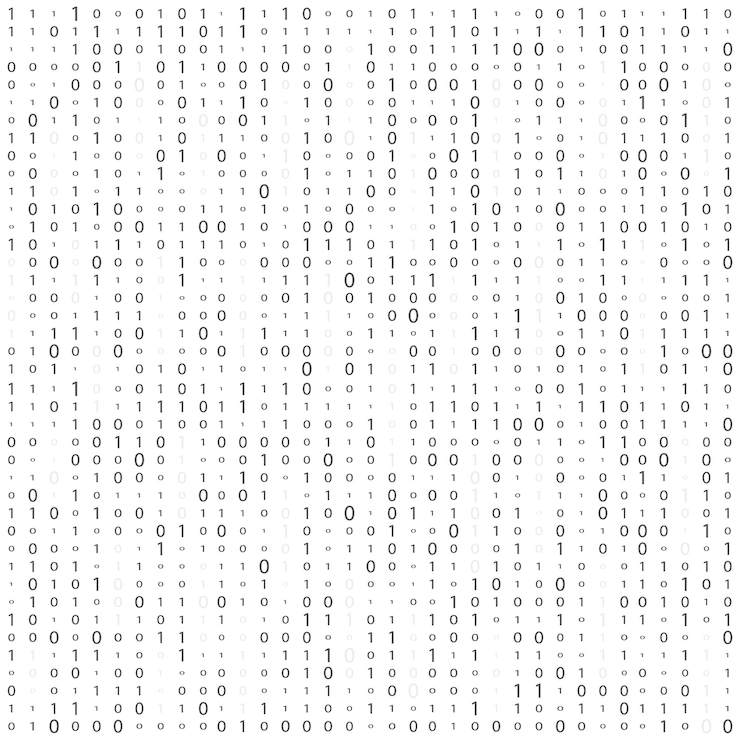 Premium Vector | Binary code zero one matrix white background Abstract ...