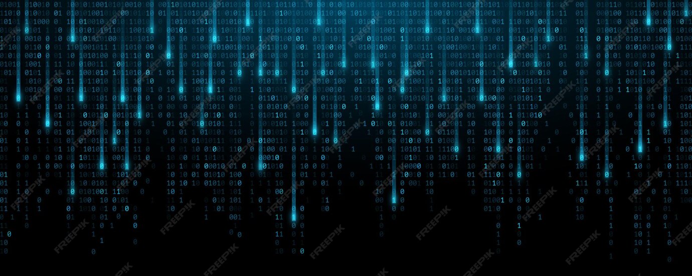 Premium Vector | Binary data software programming code background Flowing 0 and 1 numbers into ...