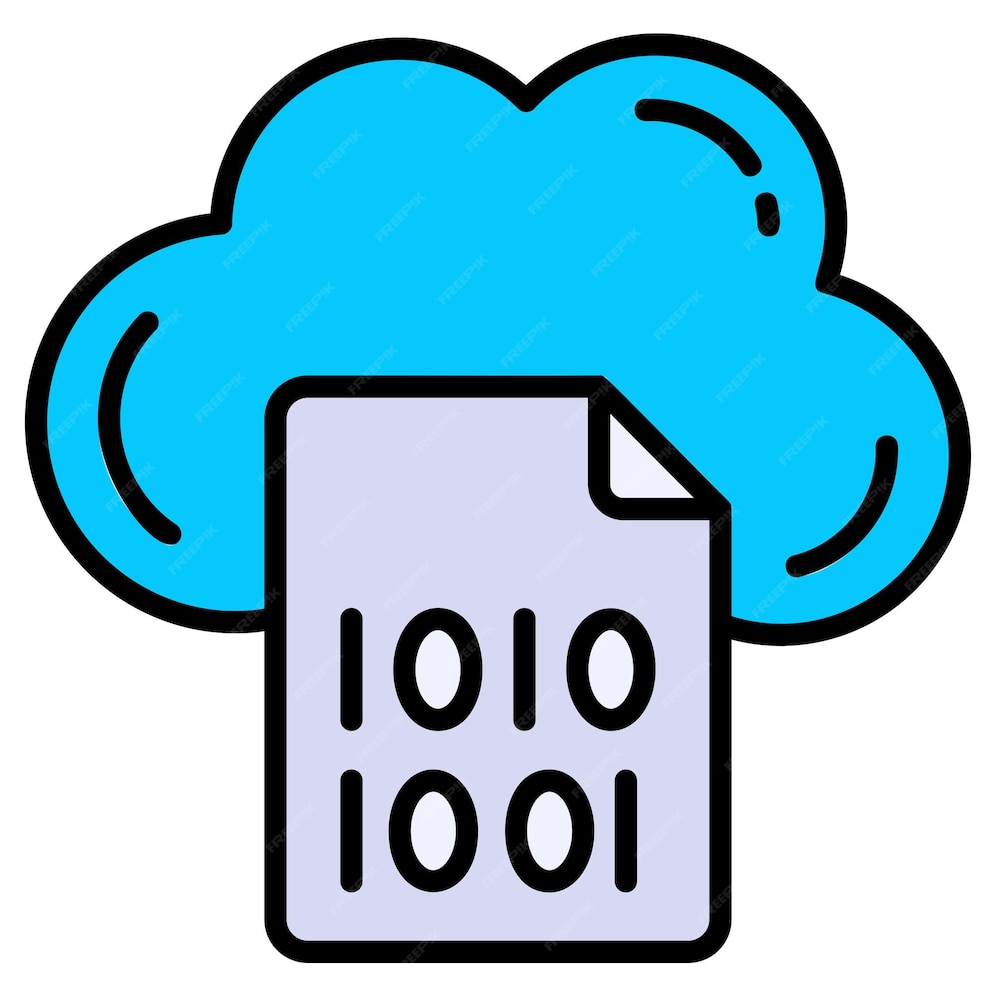 Premium Vector | Binary file sign cloud encryption decryption concept encoding or transforming ...