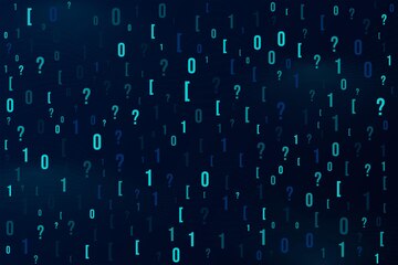 Premium Vector | Binary number blockchain random pattern on dark blue ...