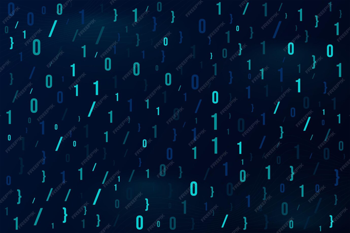 Premium Vector | Binary number blockchain random pattern on dark blue ...