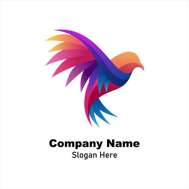 Premium Vector Bird Colorful Logo Gradient Vector