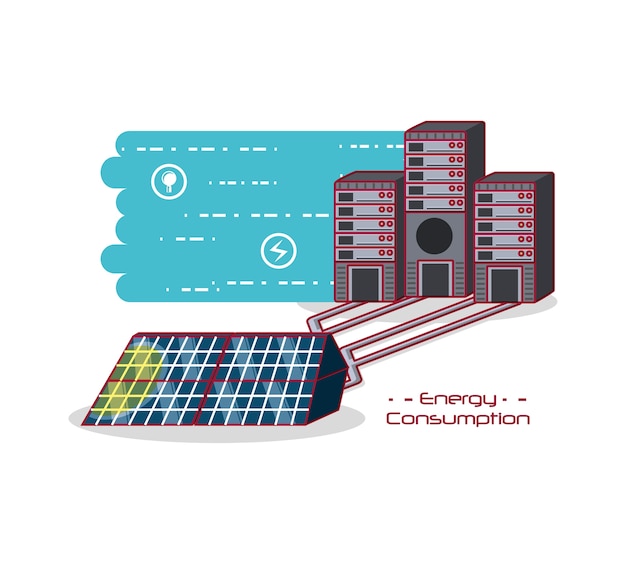 Premium Vector | Bitcoin energy consumption design Premium Vector | Bitcoin energy consumption design