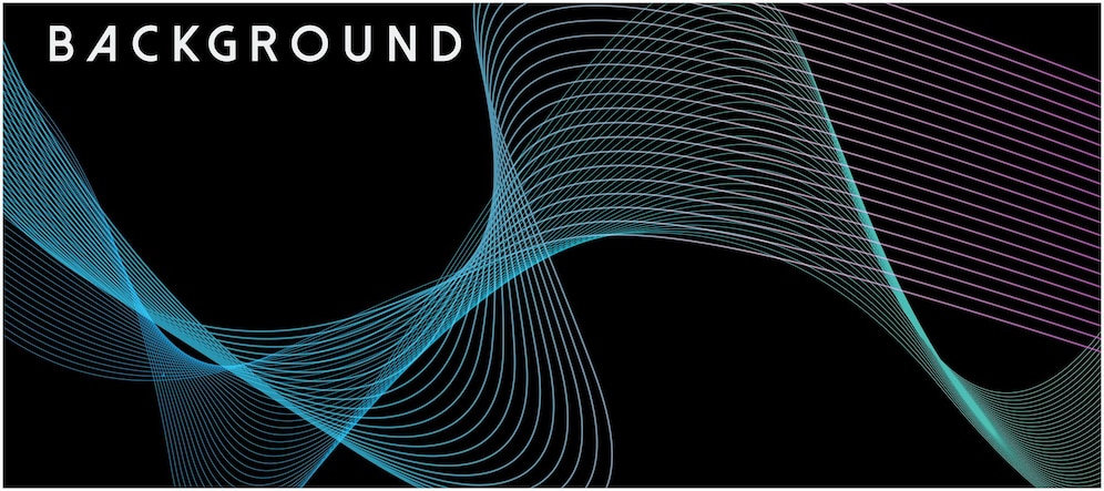 Premium Vector Black Background With Abstract Waves